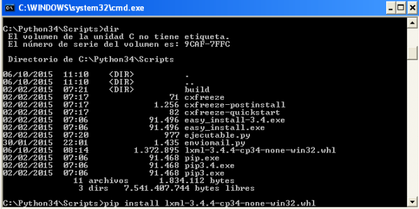 Uso de la librería lxml en python